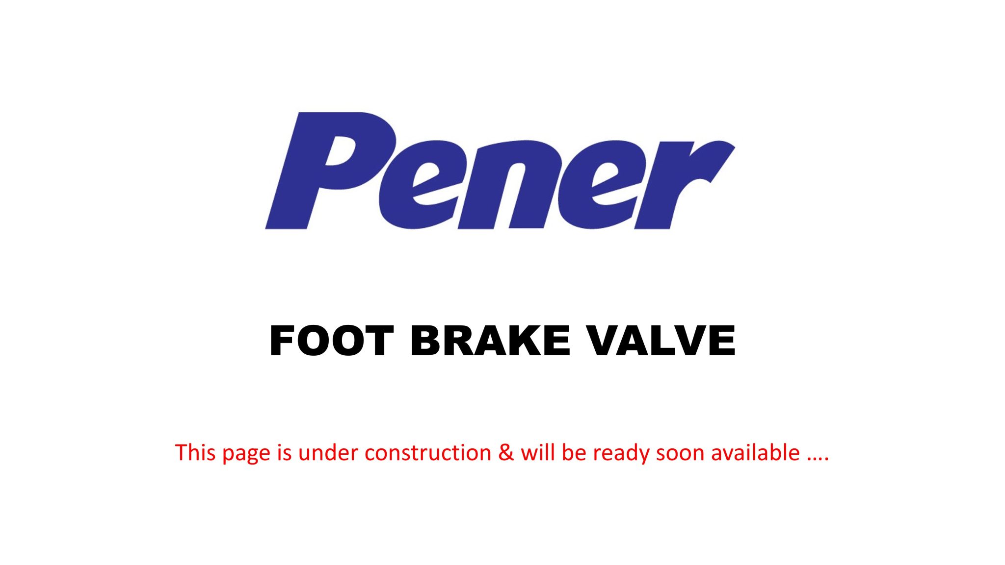 Our Brand – PENER – Foot Brake Valve – ARMADA AUTO PARTS GROUP BHD 宏舰集团